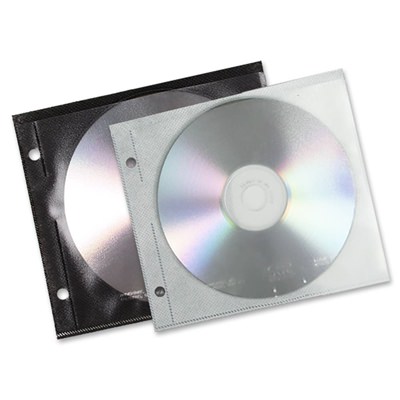 CD Binder Sleeves | Poly | 2 Ring | 2 Disc | Unikeep - CDROM2GO